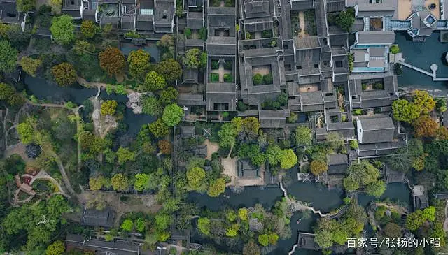 航拍拙政园和苏博-花瓣网