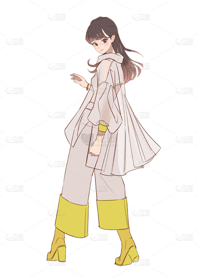 高质量人物插画 少女漫画贴纸
