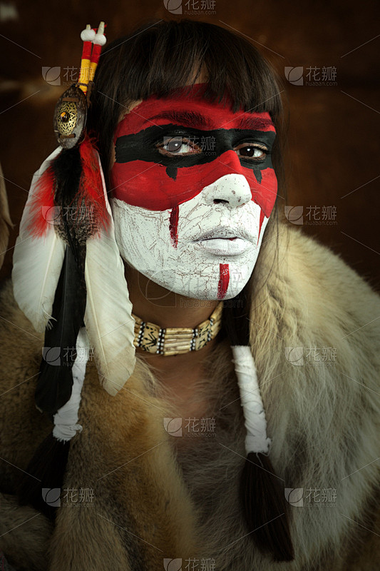 女人,阿帕奇族,萨满,平和,美术工艺,部落艺术,勇士,面具,一个人,涂料