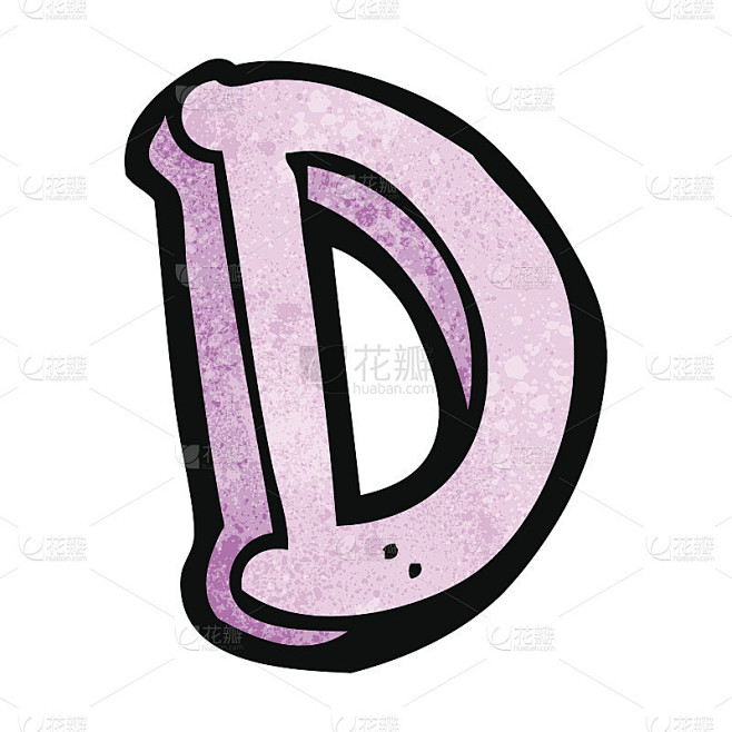 卡通字母D