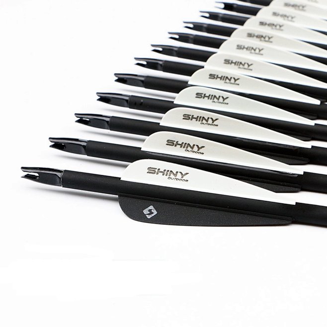 Amazon.com: TIGER ARCHERY 76.2 厘米碳箭练习狩猎箭,带可拆卸尖端,用于复合和反曲弓(12 个装)(黄白色 ...