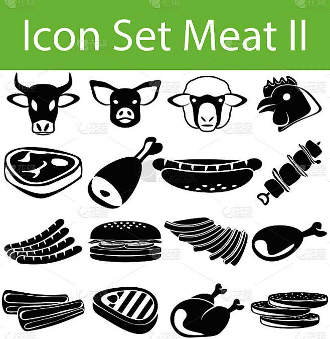 Icon Set Meat II素材-花瓣网