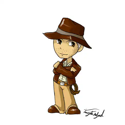 Indiana Jones chibi by Zetra-花瓣网