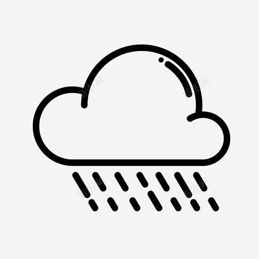 大雨云降水图标 免费下载 页面网页 平面电商 创意素材