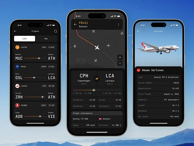 Flight Tracking Mobile App UI Design app design app interface ...