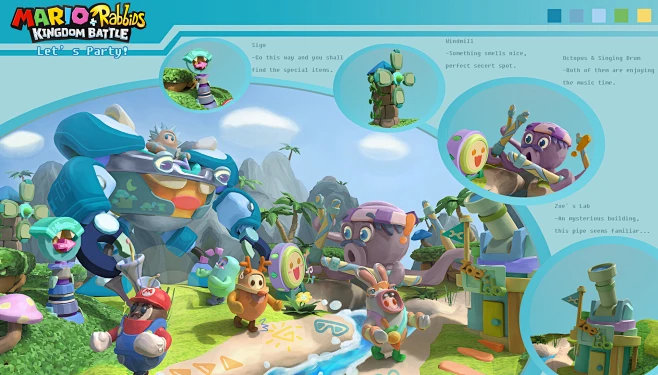 Mario+RabbiDS Kindom Battle Fan Art - Let's Party！-花瓣网