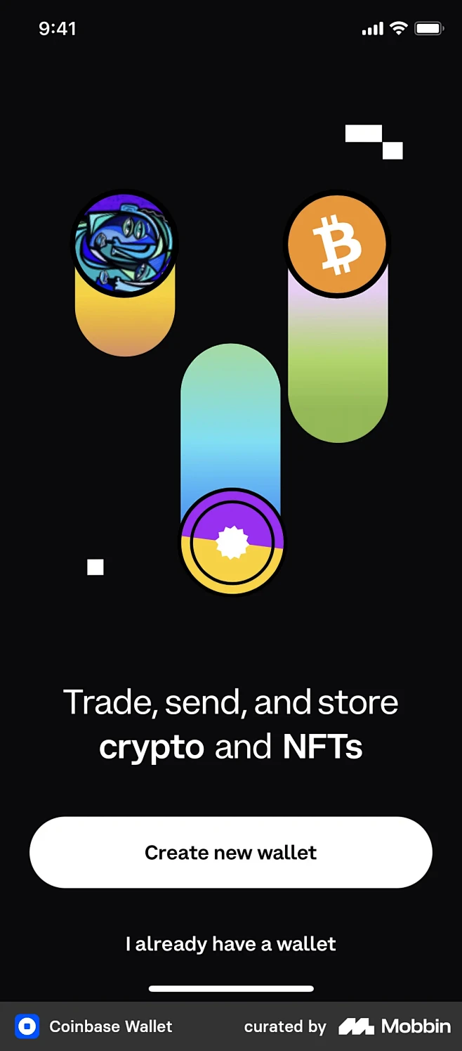 Coinbase Wallet screen-花瓣网