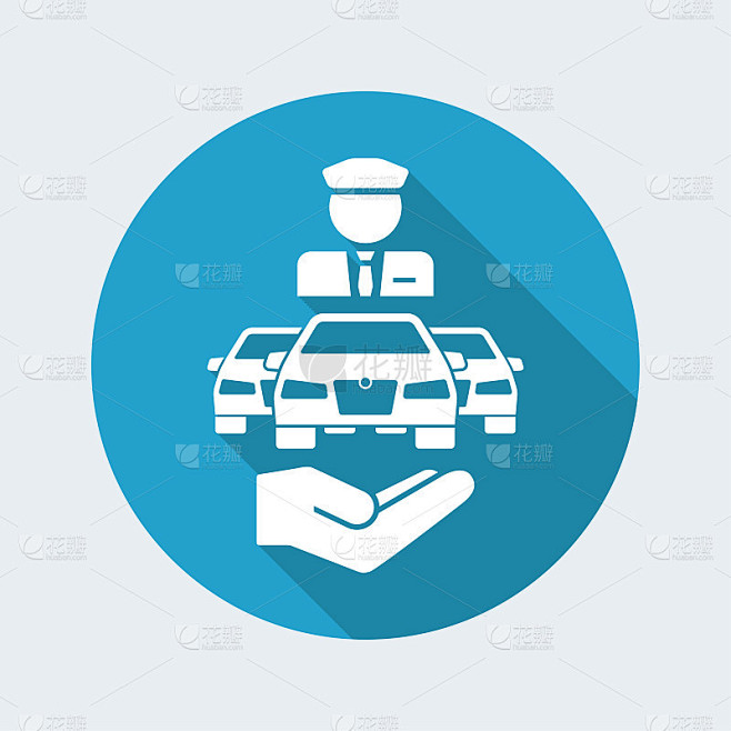 Chauffeur service flat icon