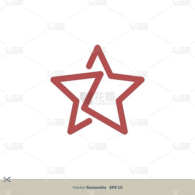 红星标志模板插图设计。向量EPS 10。