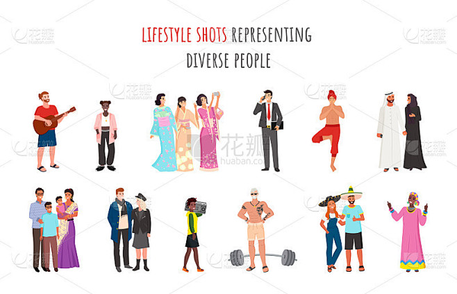 Lifestyle Shots Representing Diverse People Ethnic