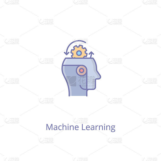 Machine Learning icon in vector. Logotype