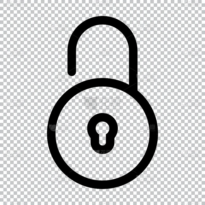 Lock icon flat vector illustration symbol素材-花瓣网