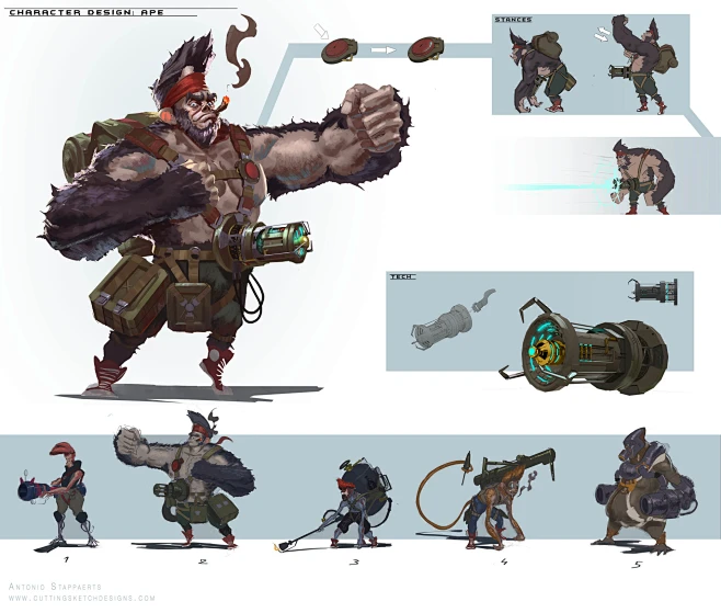 Character Design: Ape, Antonio Stappaerts : Character Design: Ape by ...