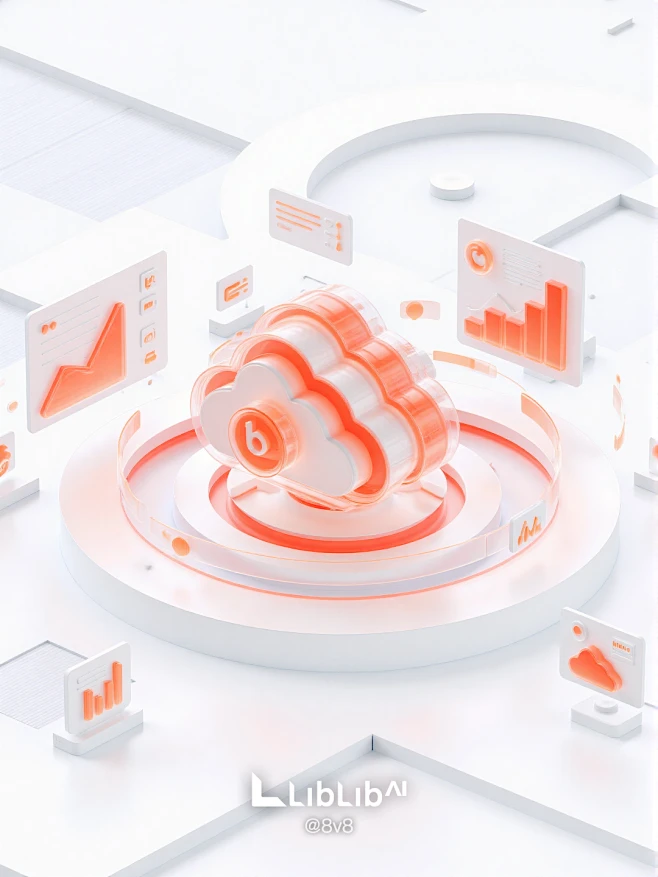 【十一】B端3D玻璃晶体质感_UI图标、B端立体质感-LoRA-十一-LiblibAI-花瓣网