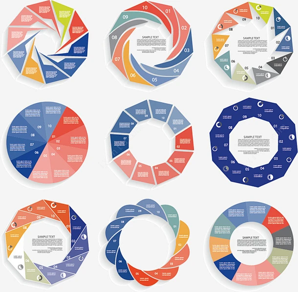 矢量彩色ppt元素eps免抠素材_新图网 https://ixintu.com 图表 圆环 循环 商务-花瓣网