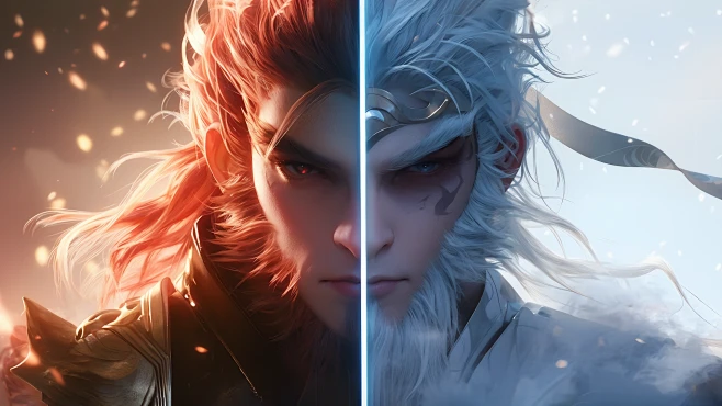 LL-半脸正邪悟空-hzj(12)-花瓣网