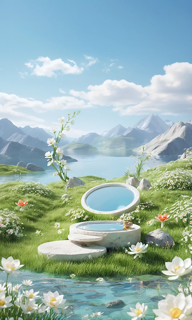 AI绘制C4D场景-花瓣网