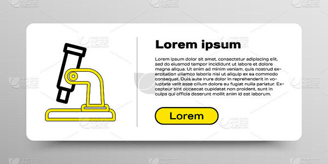 线显微镜图标孤立在白色背景上。化学、制药仪器、微生物放大工具。色彩斑斓的轮廓的概念。向量
