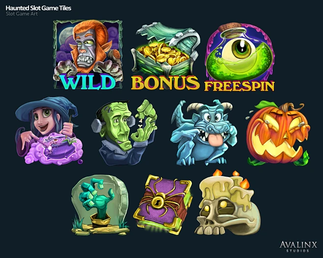 Art for Slot Game Tiles, Nathan Sanders : Each Group of art tiles is ...