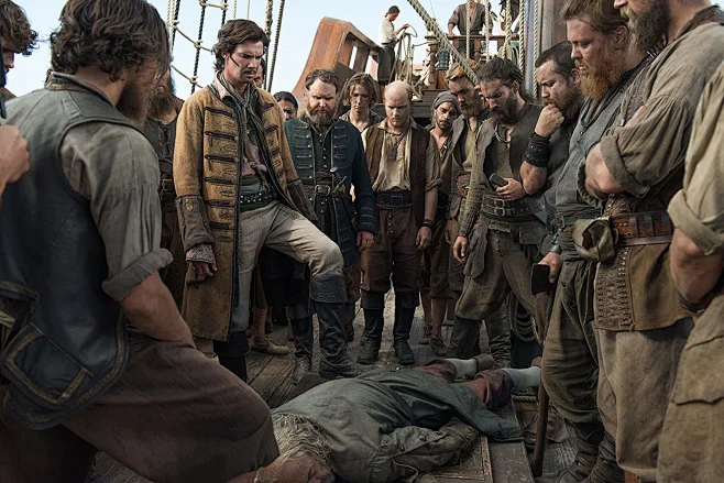 Toby Schmitz, Craig Jackson, and Wilson Carpenter in Black Sails (2014)-花瓣网