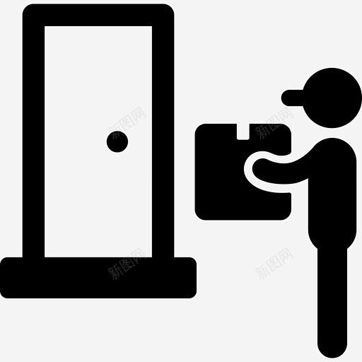 送货上门人多分享出去图标 平面电商 创意素材