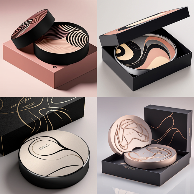 KIKI_Unique_Face_powder_modern_box_design_with_curves_on_surfac ...