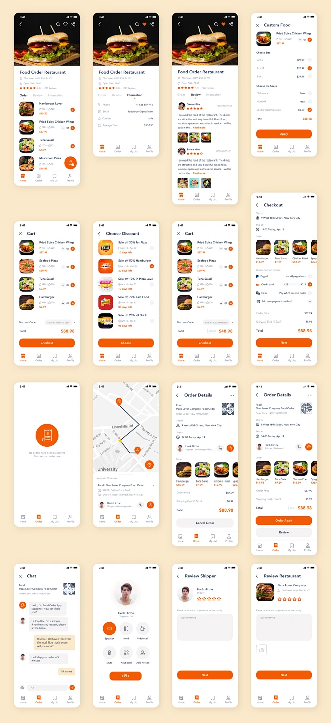 Figma Resources : "Food Delivery App Template" build an app that help ...