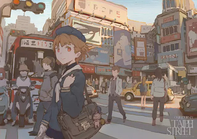 K大的灰阶上色《台湾插画师 Krenz 最新作品欣赏》