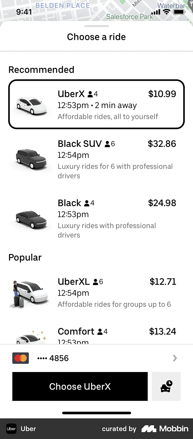 Uber screen-花瓣网