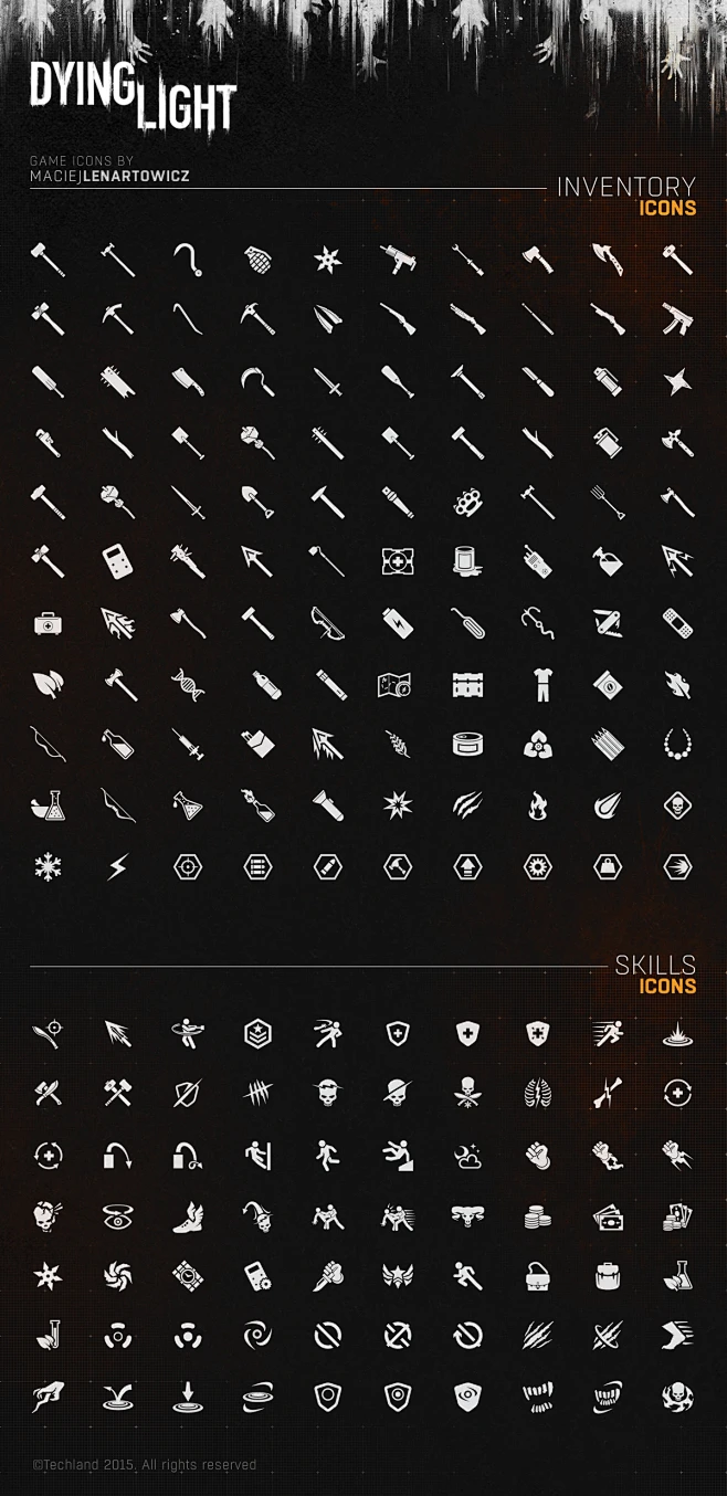 Dying Light UI Elements Design : Dying Light UI designs for Techland.-花瓣网