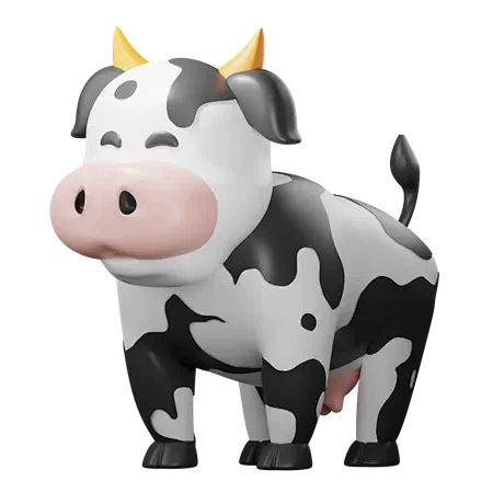 Cow 3D Icon-花瓣网