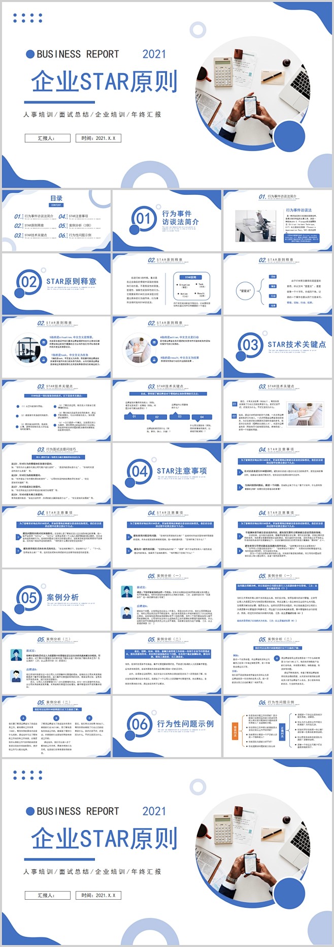 企业STAR原则时尚PPT模版