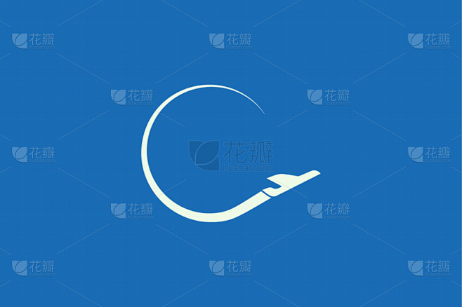 plane shape design minimalist and simple logo