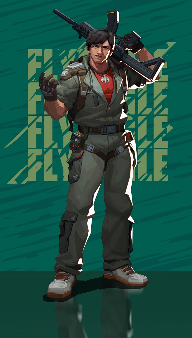 飞鹰_瓦罗兰特粉丝艺术-Fly Eagle_valorant Game art style practice-花瓣网