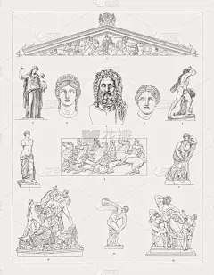 Greek sculpture art: 1) West Pediment of the Temple of Aphaia, Greece ...