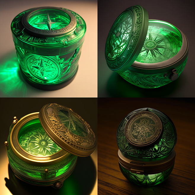 Theo_marine_compass_with_lid_engraved_marine_patterns_on_the_co ...