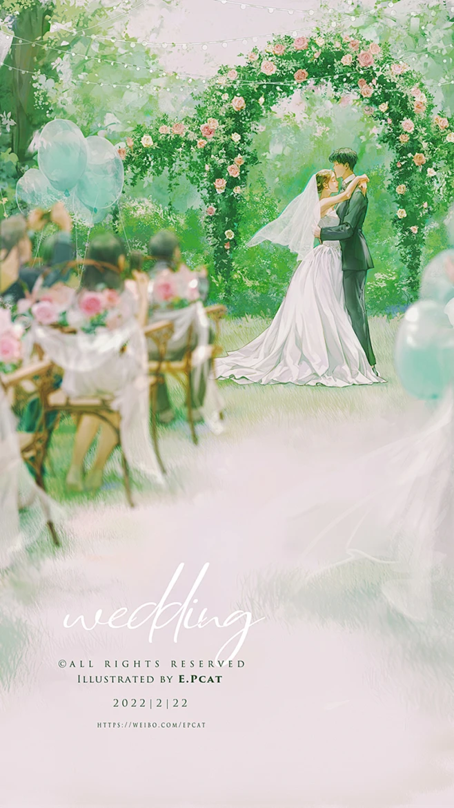 婚礼_E.Pcat__插画师作品_涂鸦王国gracg.com-花瓣网