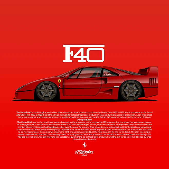 Behance 上的 FERRARI F40-花瓣网