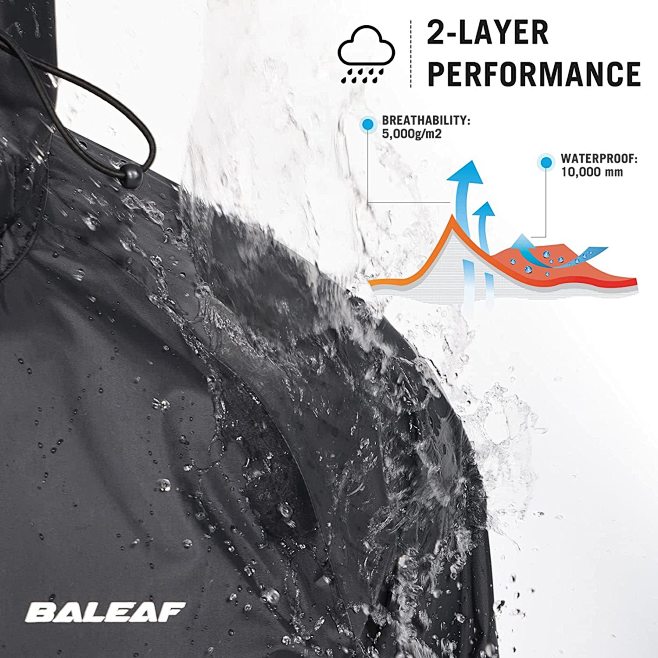 Amazon.com: BALEAF Men's Running Jacket Waterproof Raincoat Cycling ...