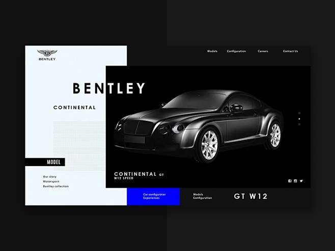 BENTLEY bentley website web ux ui promo minimal fullscreen ...