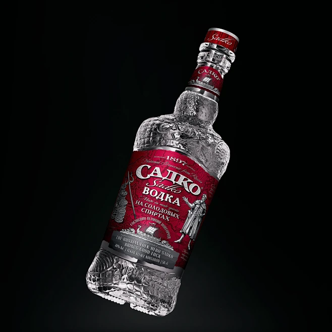 bottle Packaging brand identity branding Vodka alcohol Label-花瓣网