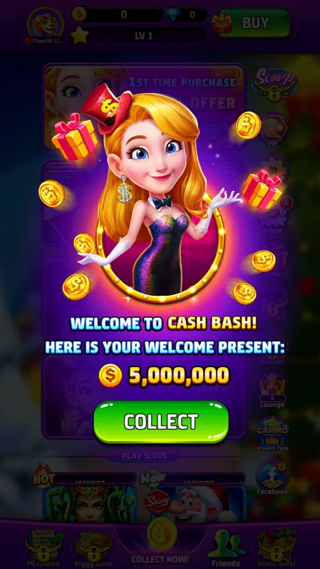 Cash Bash海外竖版老虎机拉霸slots棋牌游戏-游戏截图-GAMEUI.NET-游戏UI/UX学习、交流、分享平台-花瓣网