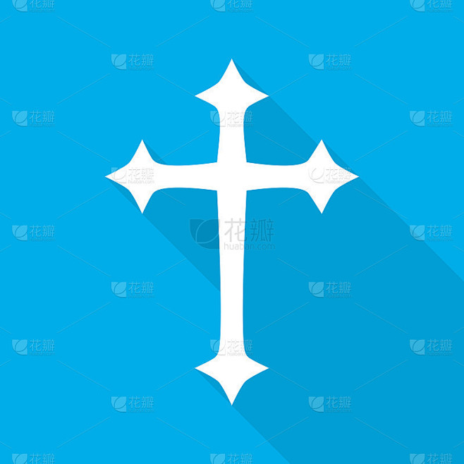 基督教的十字架图标。矢量图