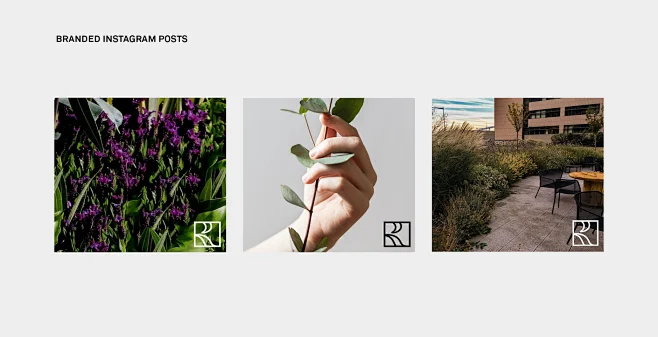 Plant Landscape monogram logo branding green vegetal garden Logotype ...