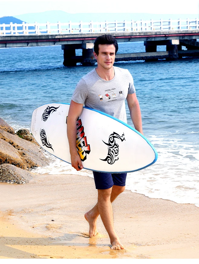 Camel/骆驼男装 2016年新款夏季棉质休闲圆领青春活力短袖T恤男-tmall.com天猫-花瓣网