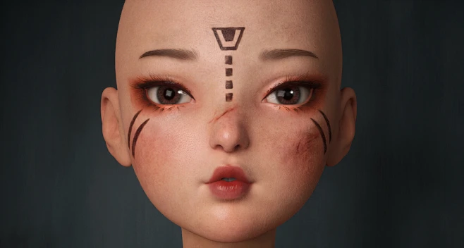 wip_1 UE5, XiaoTang tang : 测试了UE5的Lumen新功能，测试了XGEN导入到UE5的流程，制作了女孩的皮肤材质 ...