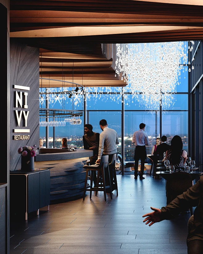 NIVY Restaurant : Digital visualizations of High-Rise (29th floor ...