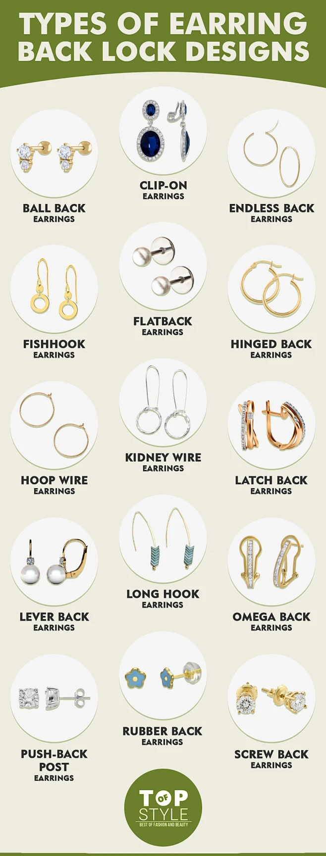 types of earring backs 耳环耳饰卡扣分类-花瓣网