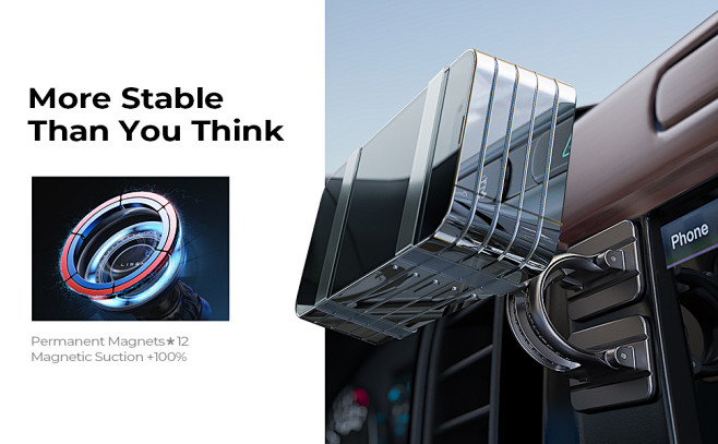 GRAPHENE 3M ADHESIVE, car mount fits apple Magsafe iPhone 14 pro Max ...