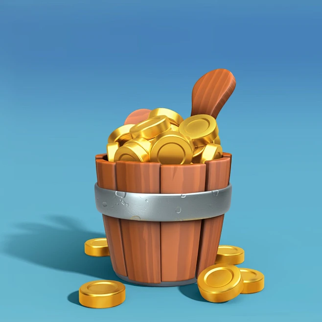 Clash Quest : Shop Gold Icons, Surface Digital : 3D , Texturing ...